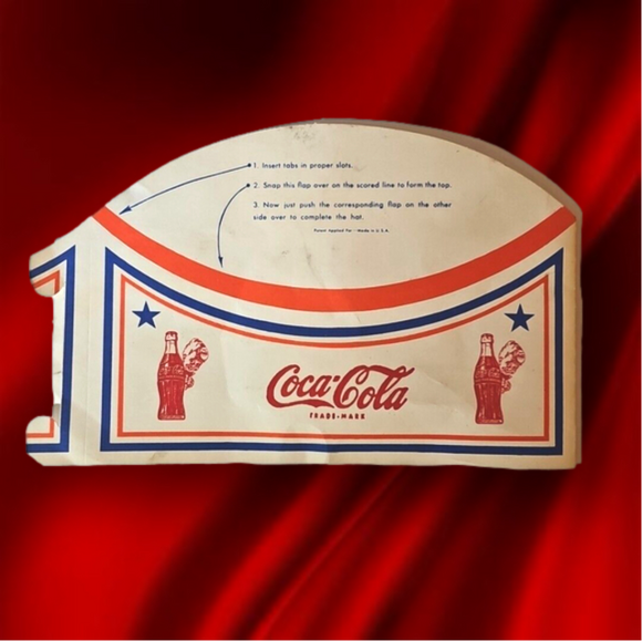 Coca Cola | Accessories | Vintage Cocacola Coke Advertisement Paper Hat ...